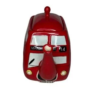 Kitchen | Red Ceramic Double Decker London Bus Teapot | Poshmark